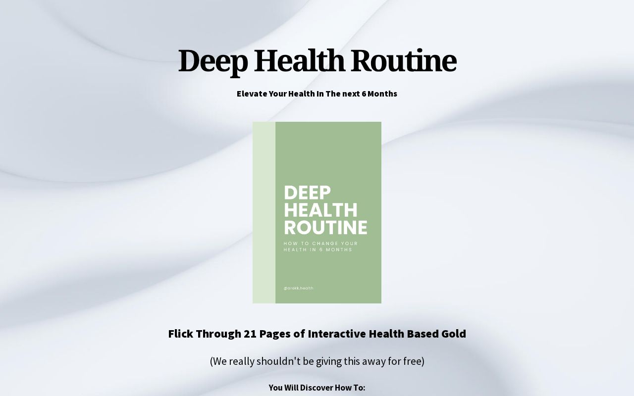 Deep Health E-Book